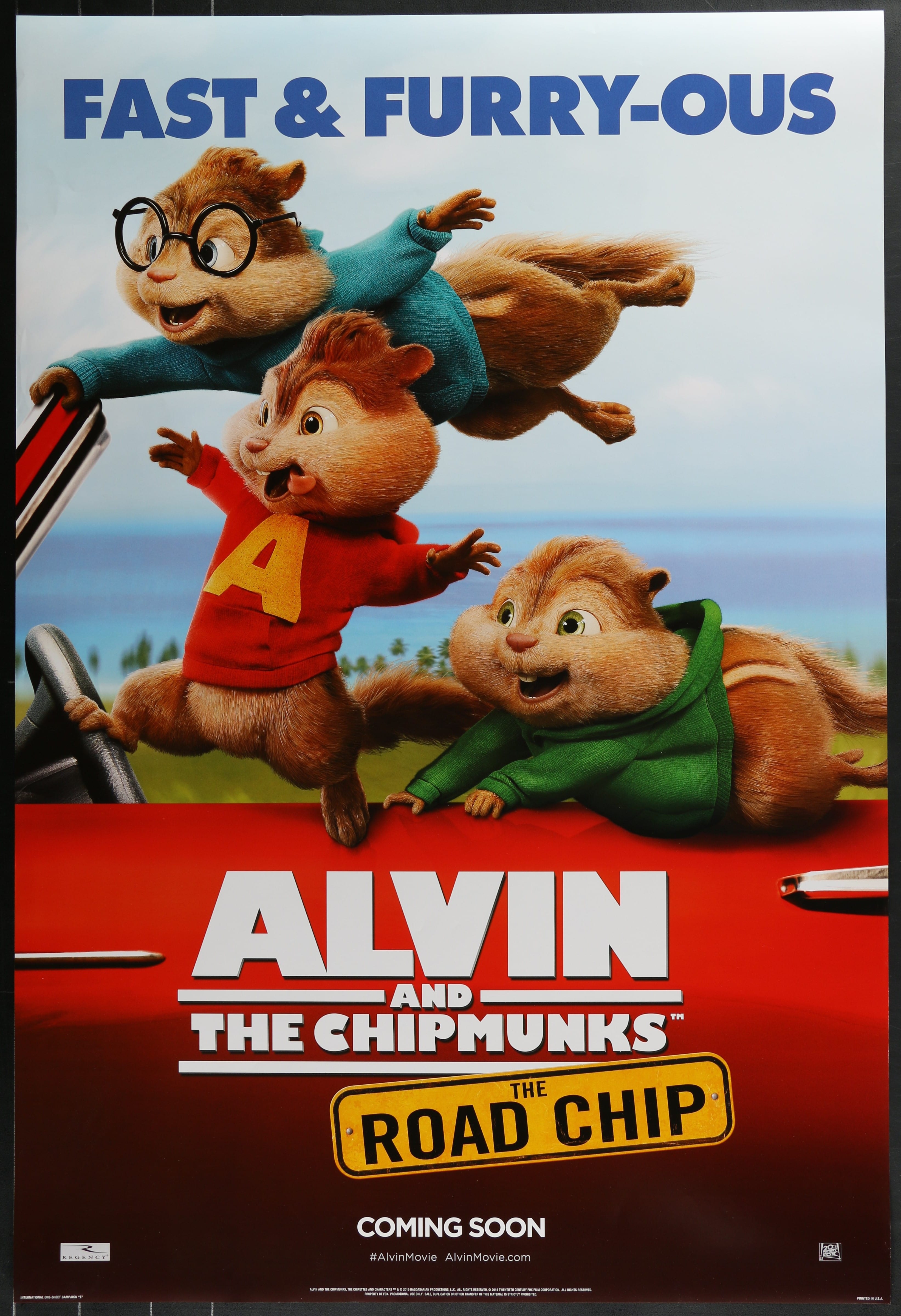 Alvin and the Chipmunks: The Road Chip Original Movie Poster – Famous ...