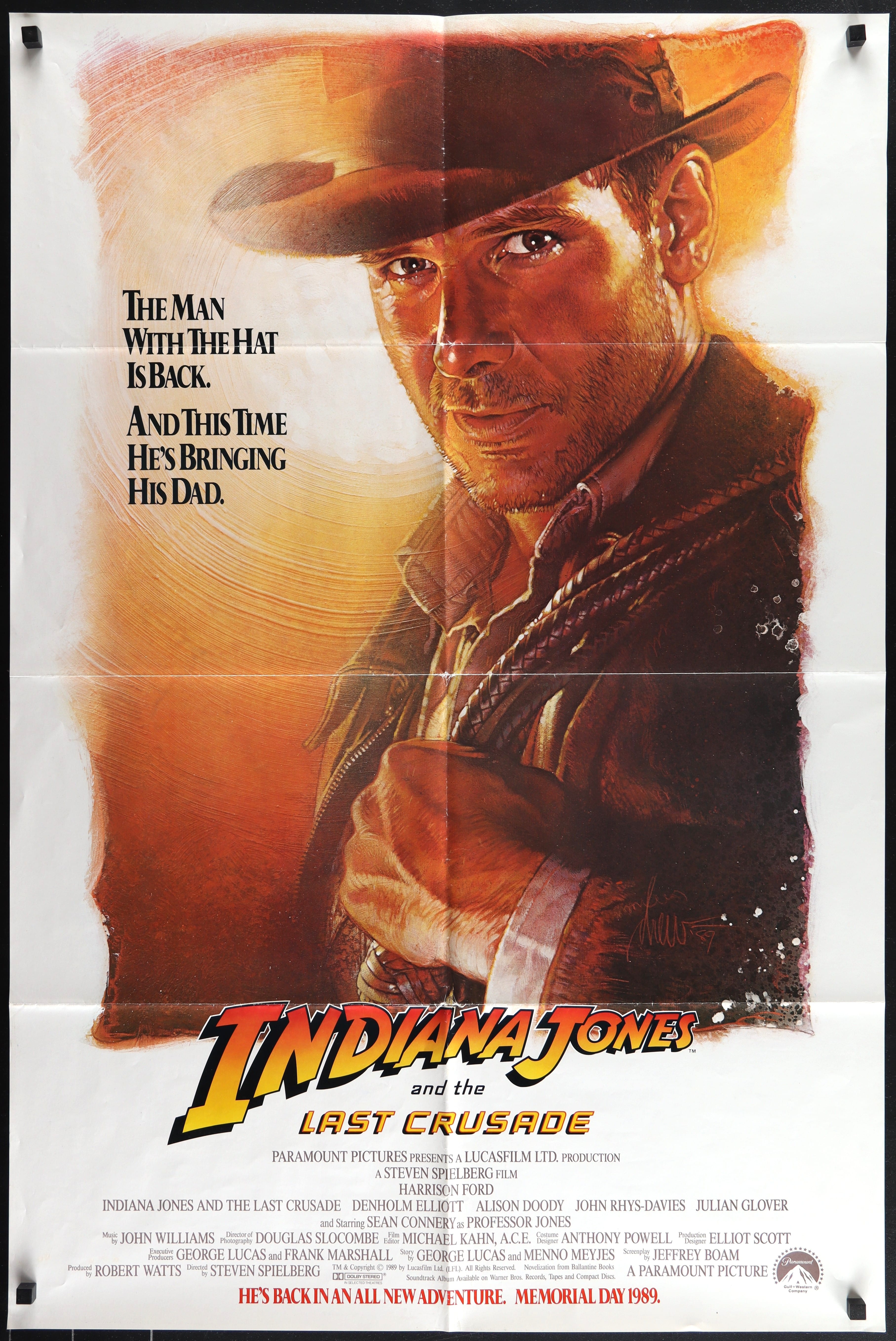 Indiana Jones and the Last Crusade Original Movie Poster – Famous Movie ...