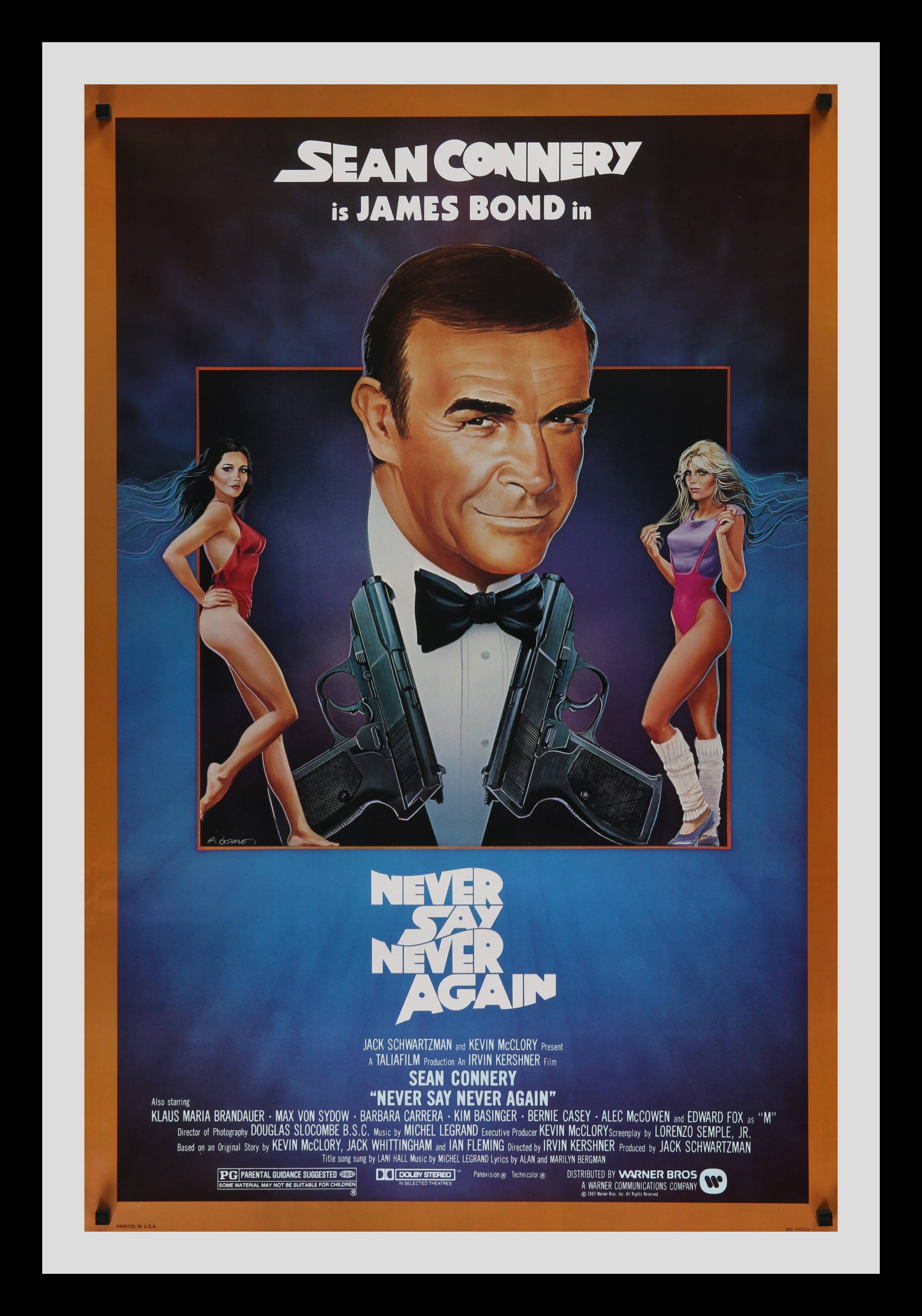 James Bond: Never Say Never Again (Unfolded) Original Movie Poster ...