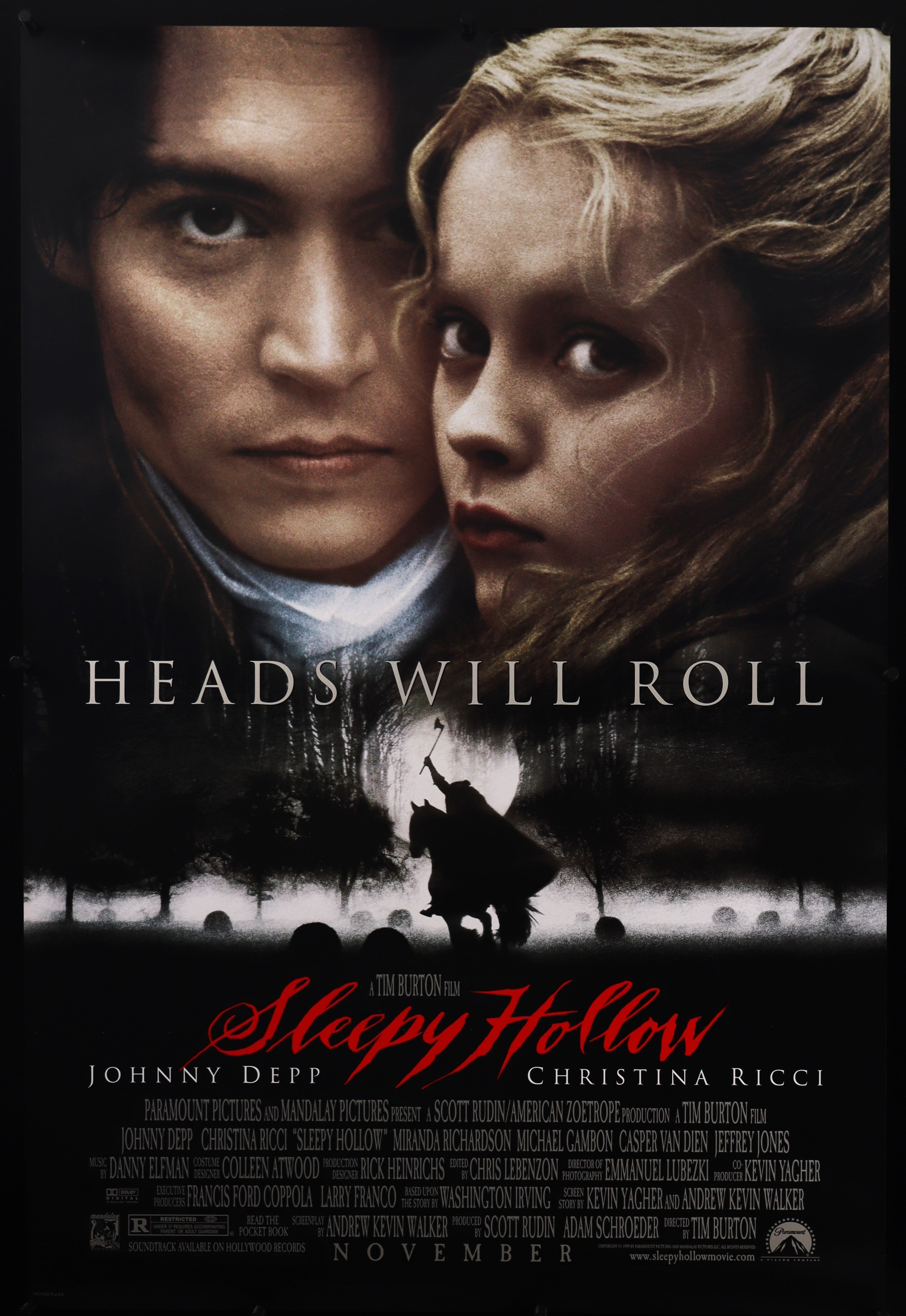 Sleepy Hollow Original Movie Poster - Famous Movie Posters