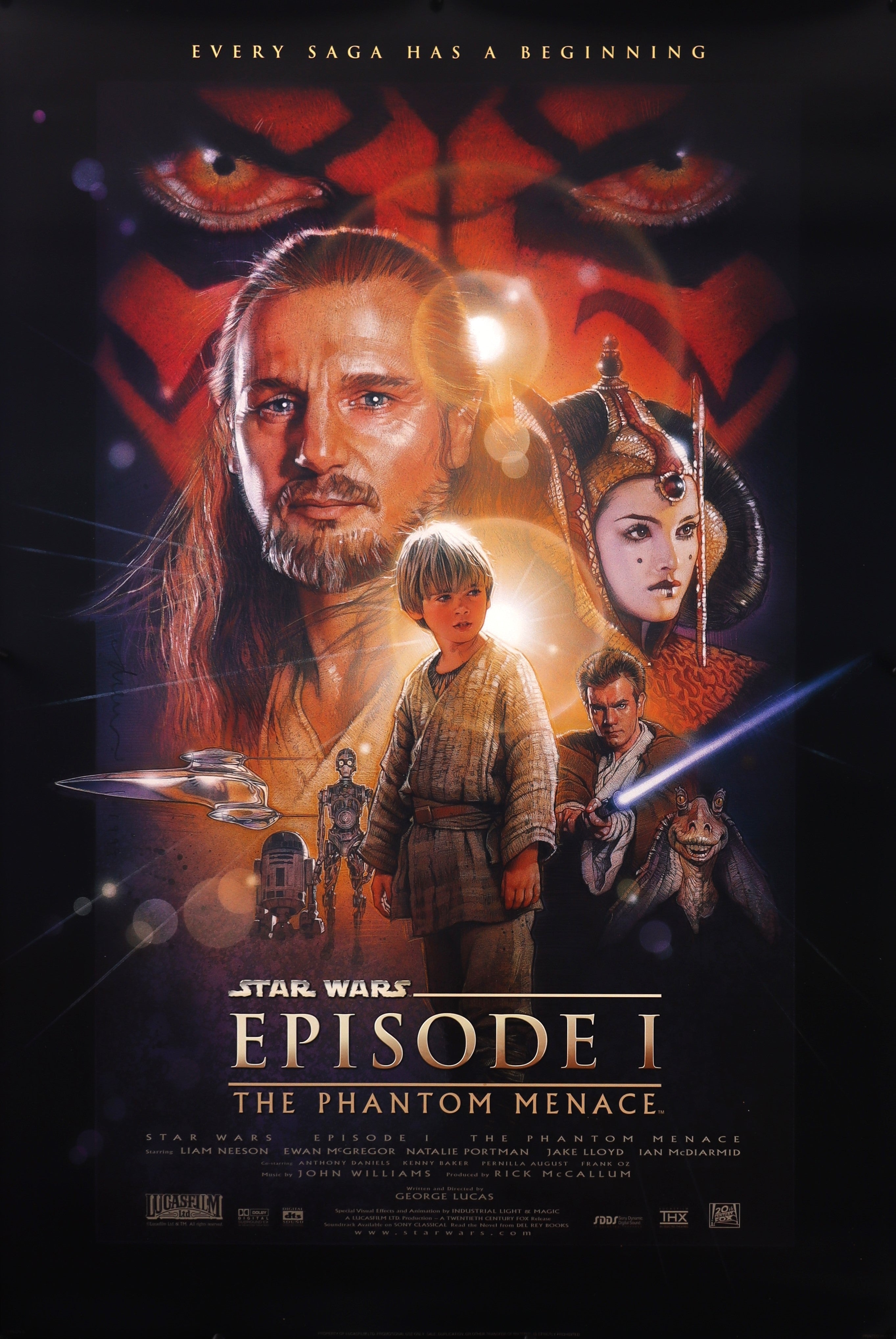 Star Wars The Phantom Menace Episode Episode One Original Movie Poster ...