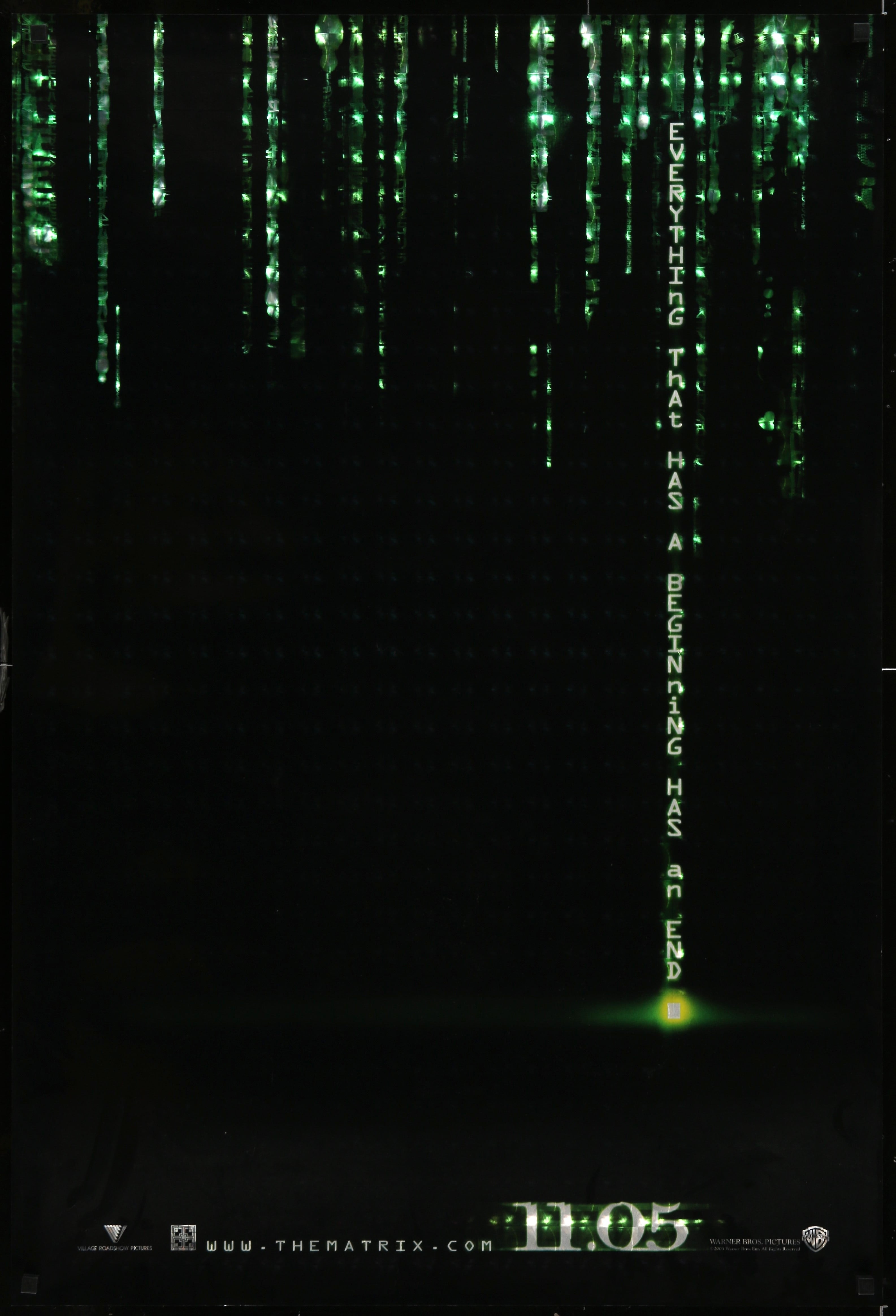 The Matrix Revolutions Advance Style Original Movie Poster - Famous ...